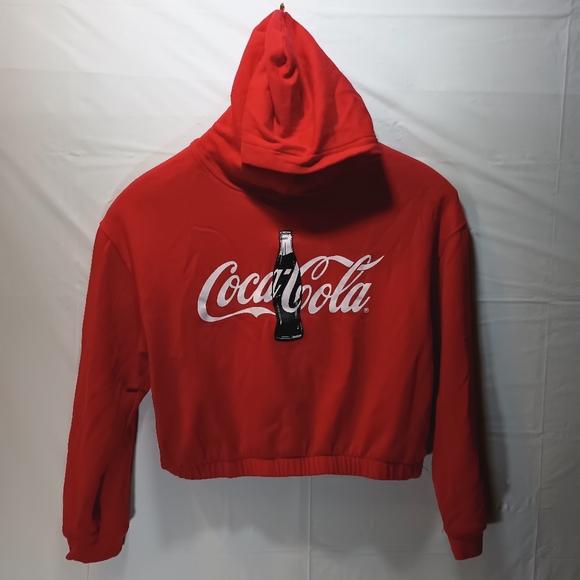 Coca Cola | Tops | Womans Medium Crop Cocacola Hoodie Super Cute With ...